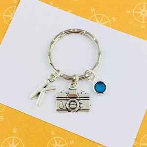 Personalised Camera Keyring, Photography Gift for Him Her, Wanderlust ...