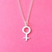 Female Symbol Necklace, Feminist Necklace, Female Necklace, Venus ...