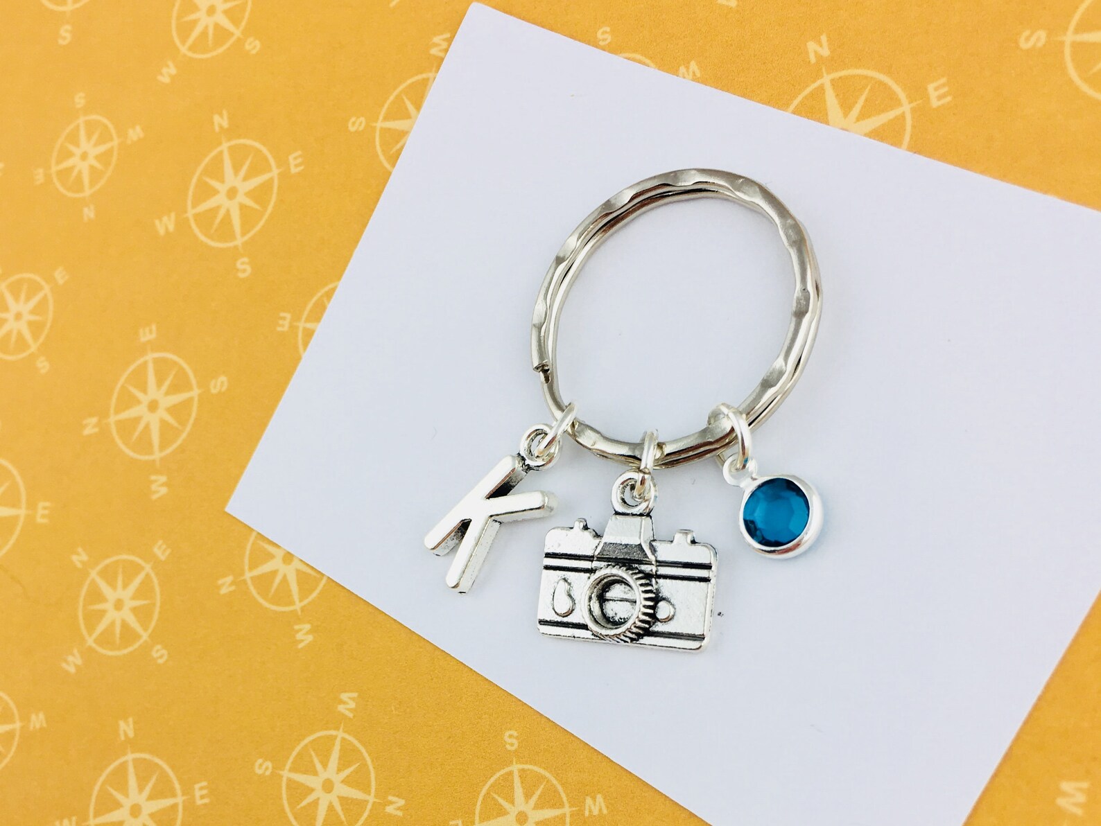 Personalised Camera Keyring, Photography Gift for Him Her, Wanderlust ...