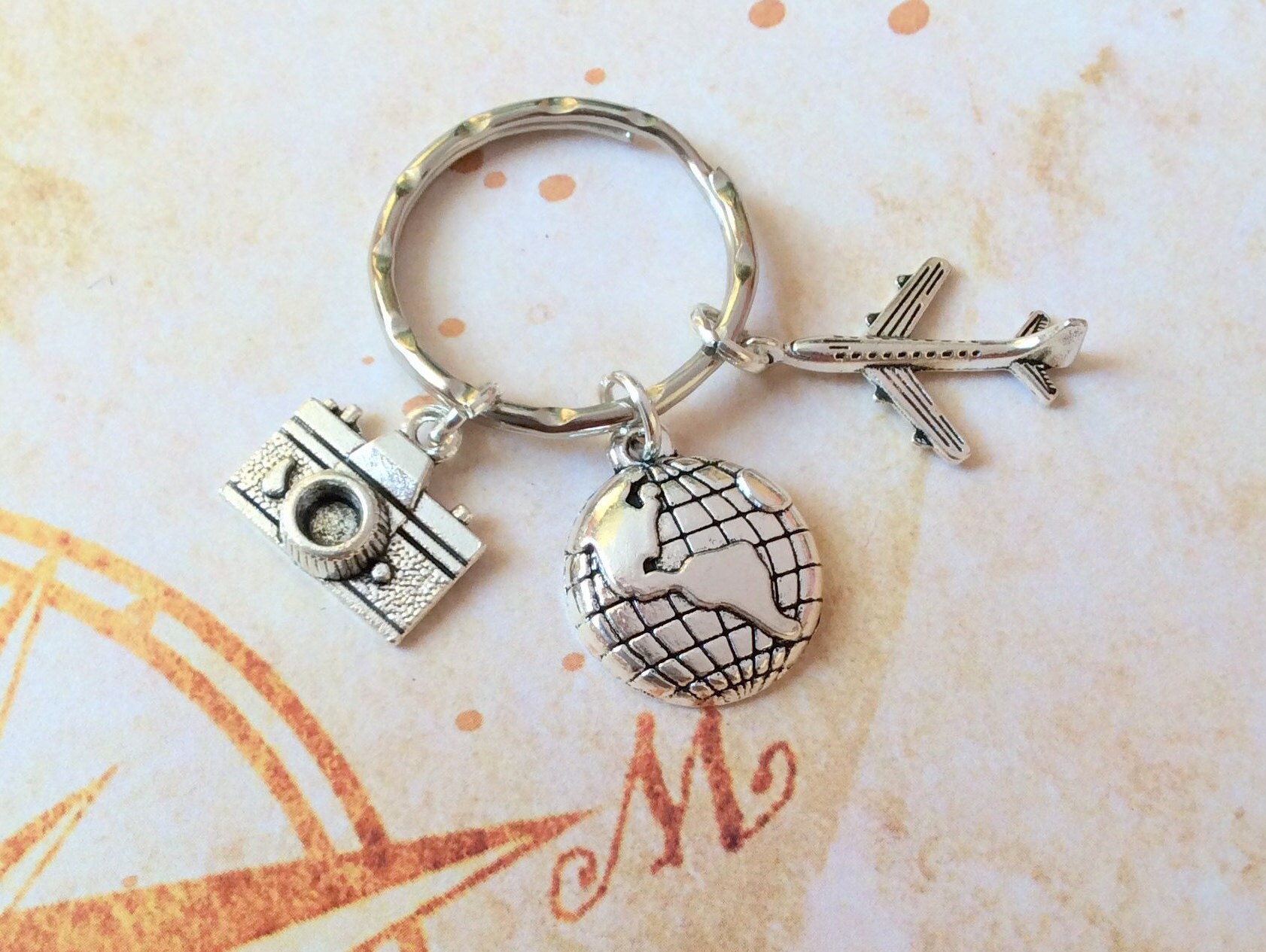 Travel Keychain, Travel Keyring, Travelling Accessory, Wanderlust ...