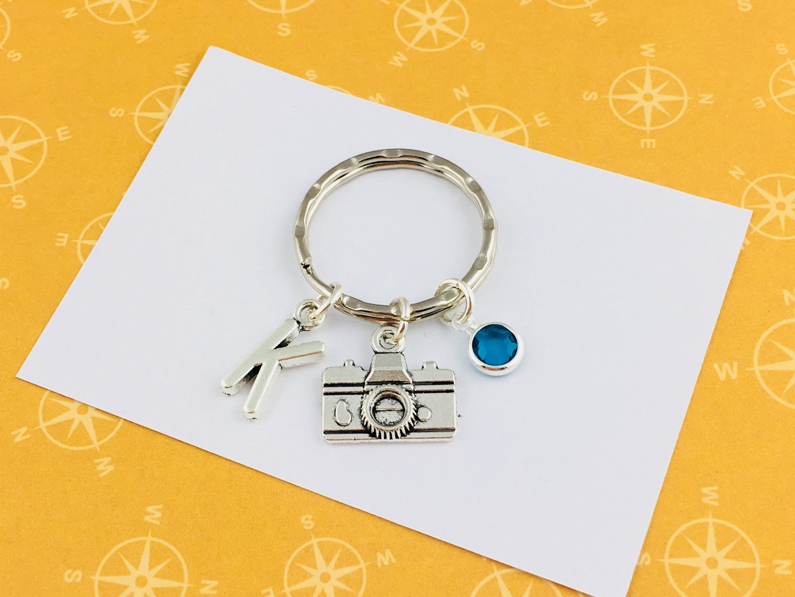 Personalised Camera Keyring, Photography Gift for Him Her, Wanderlust ...