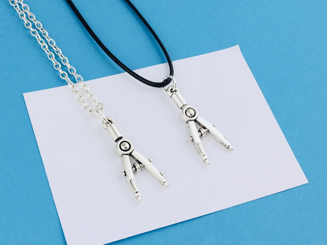 Drawing Compass Necklace, Compass Dividers Choker, Science Jewellery ...