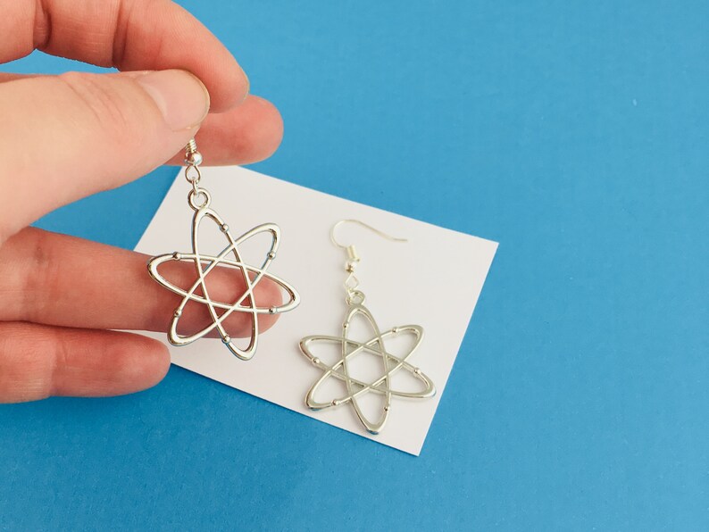 Atom Earrings Science Earrings Space Earrings Physicist - Etsy