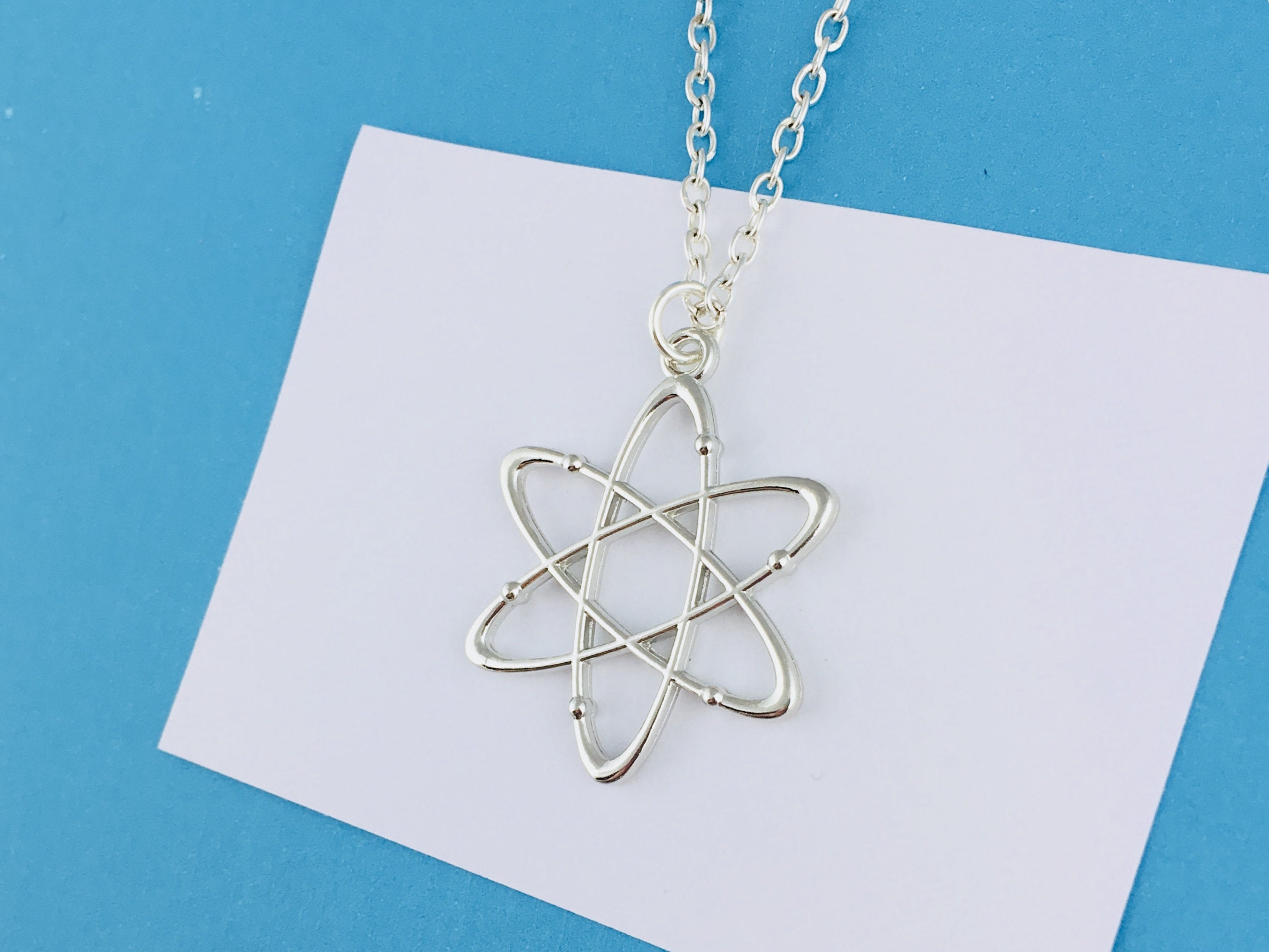 Atom Necklace, Science Necklace, Scientist Gift, Science Jewellery ...