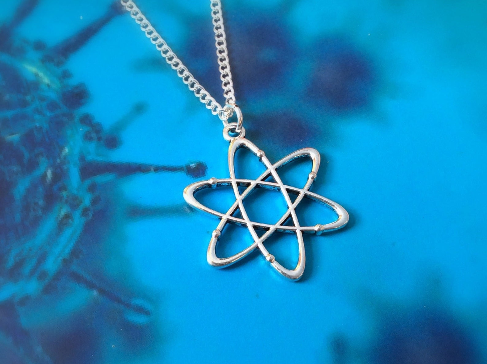 Atom Necklace, Science Necklace, Scientist Gift, Back to School Jewelry ...