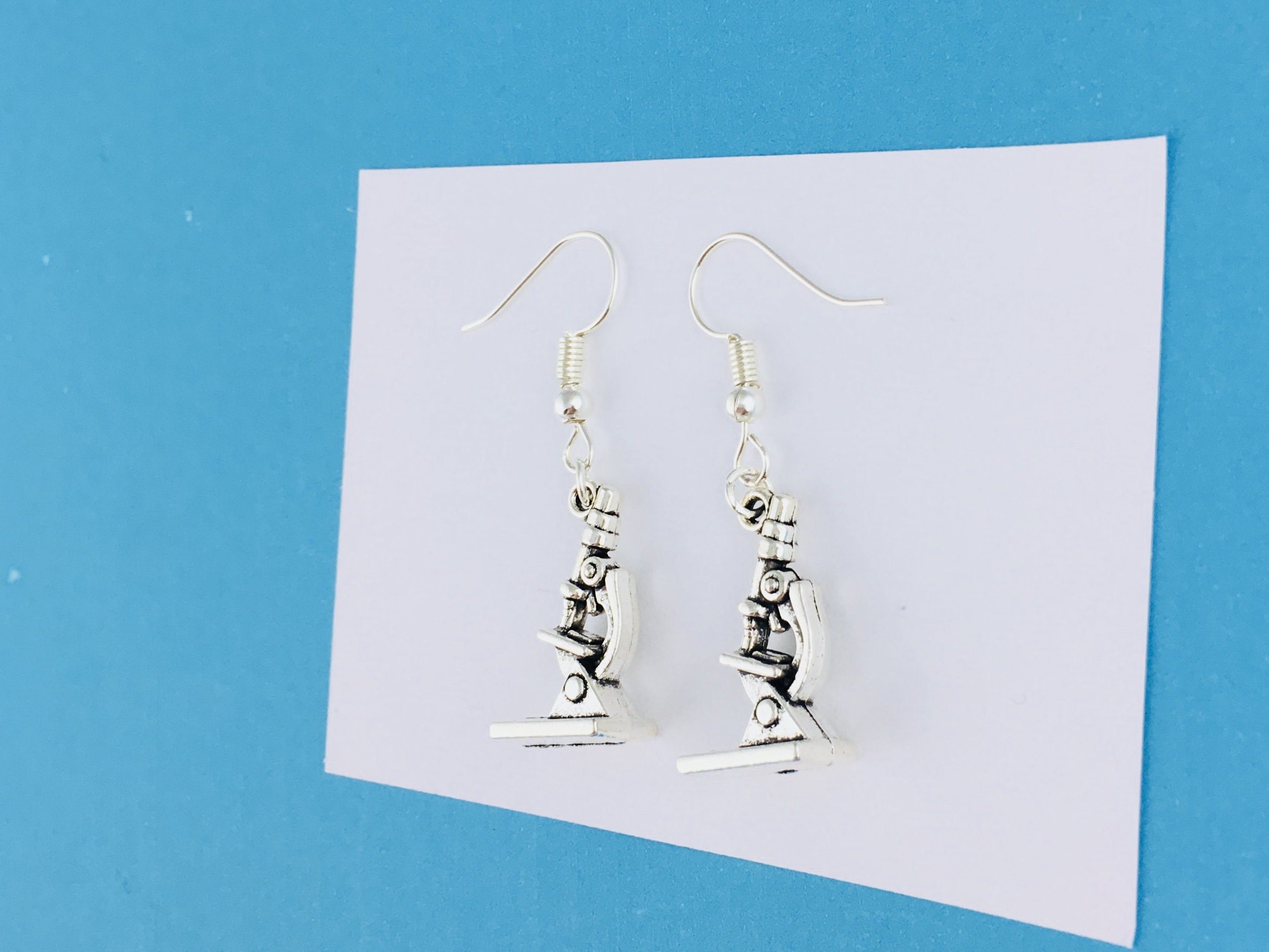 Science Earrings Microscope Earrings Science Jewelry | Etsy