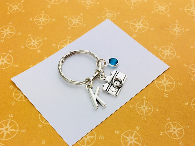Personalised Camera Keyring, Photography Gift for Him Her, Wanderlust ...