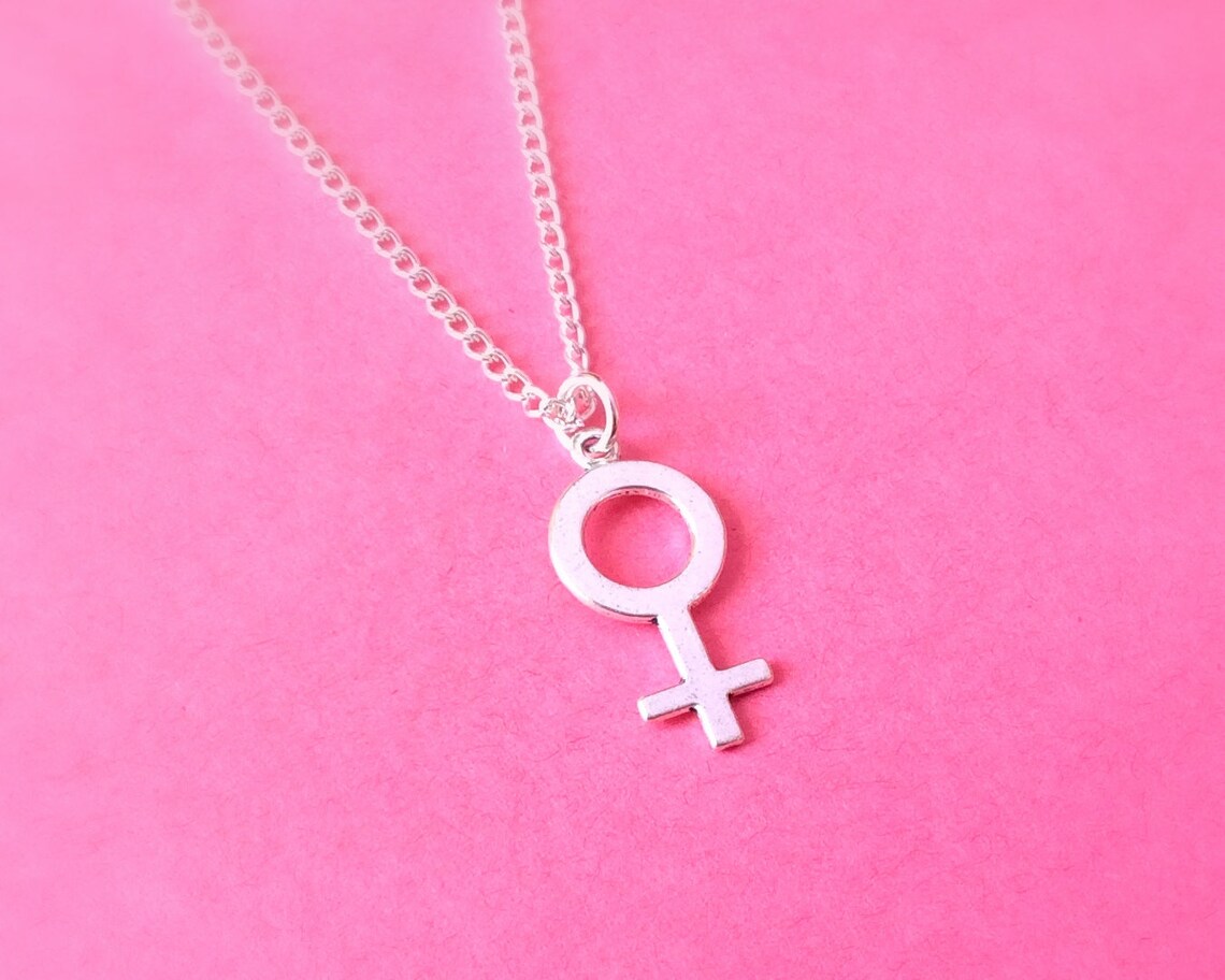 Female Symbol Necklace Feminist Necklace Female Necklace | Etsy