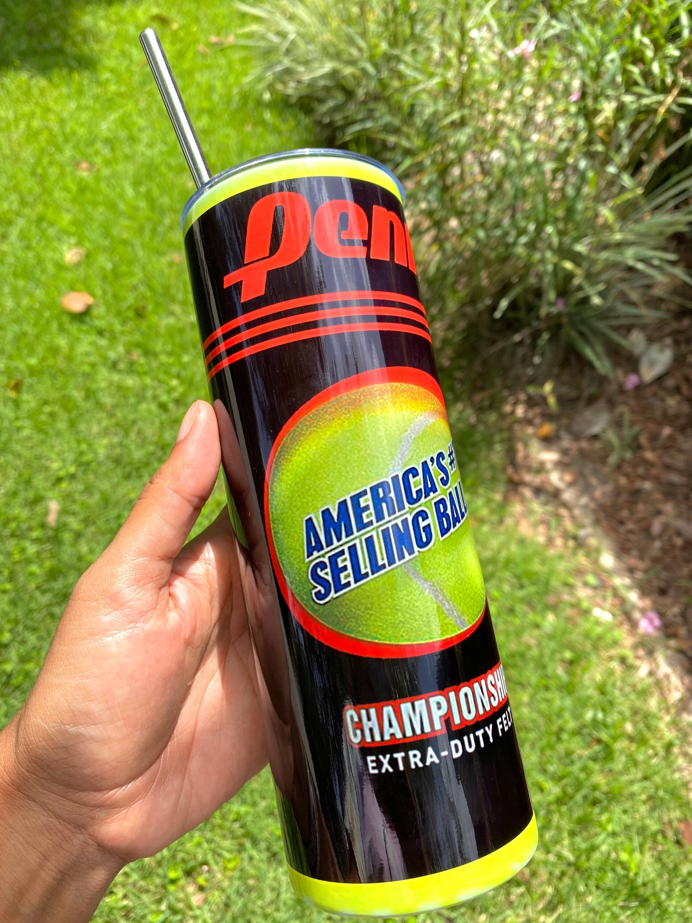 Tennis Ball Can Tennis Player Tennis Team 20 Oz Tumbler Looks Like Can ...