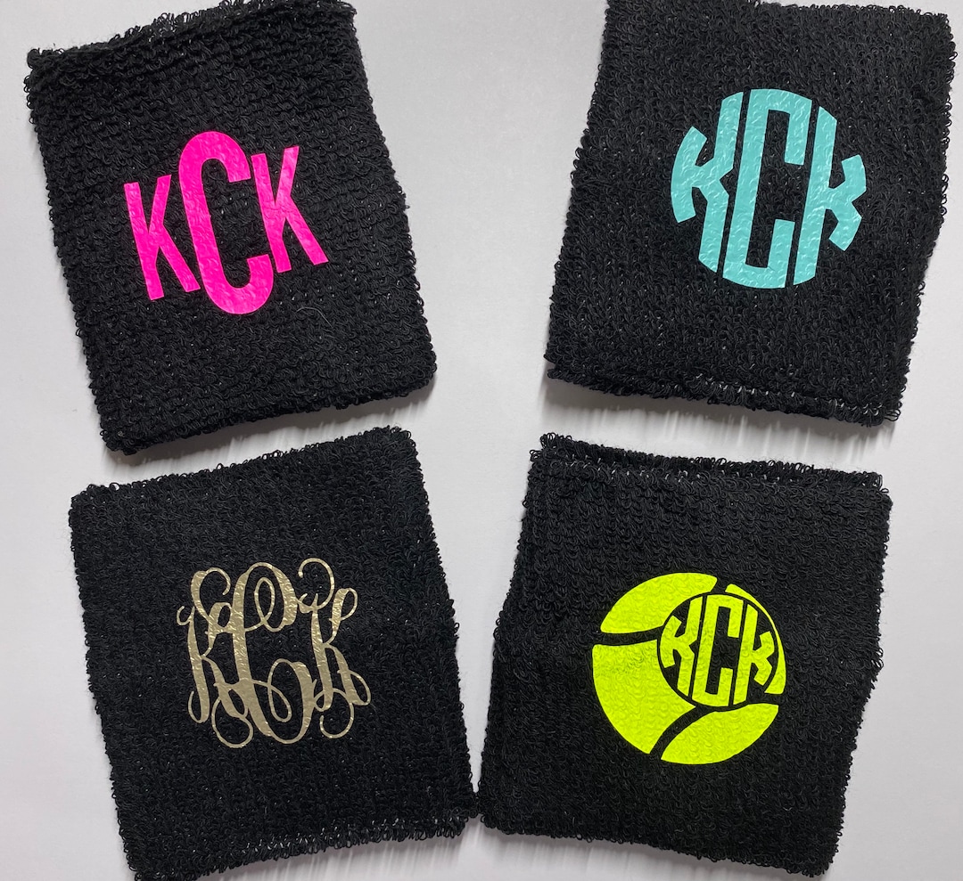 Monogram Personalized Unisex Sweatbands Wristbands Perfect for Any ...