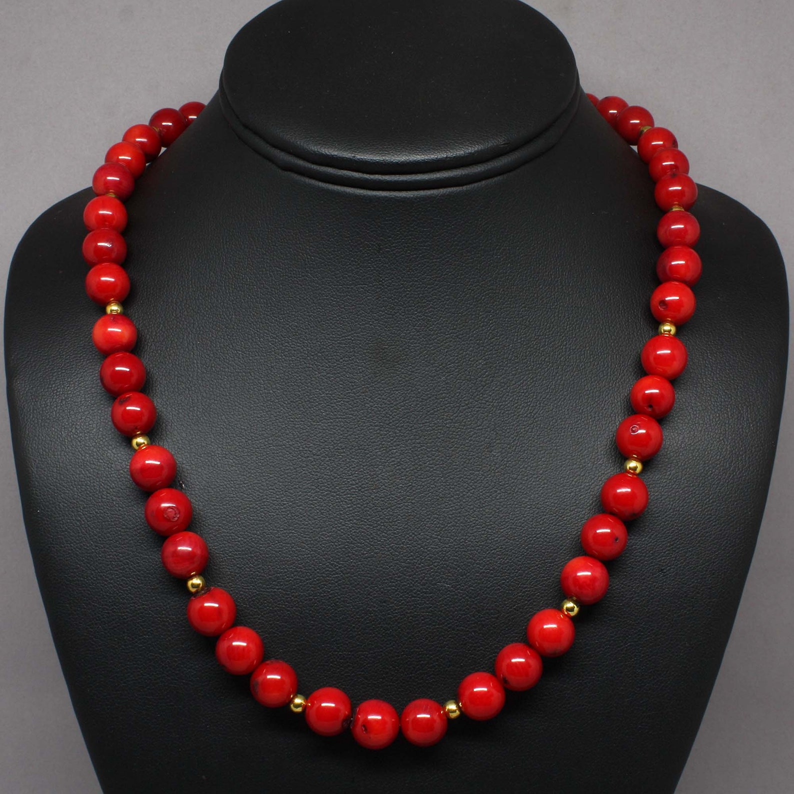 Handmade Red Coral Beaded Necklace W/earrings Statement - Etsy