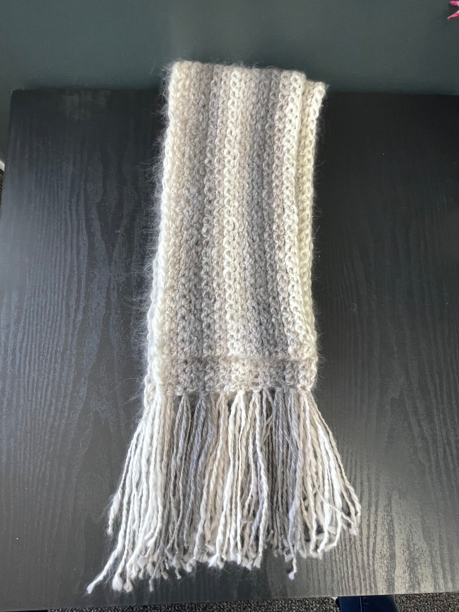 100 % Angora Rabbit Hand Made Crocheted Scarf From Handspun Yarn - Etsy
