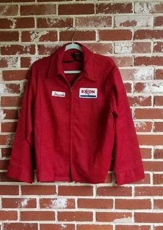 Vintage 50s/60s Exxon Jacket Workwearunion Made Red Exxon | Etsy