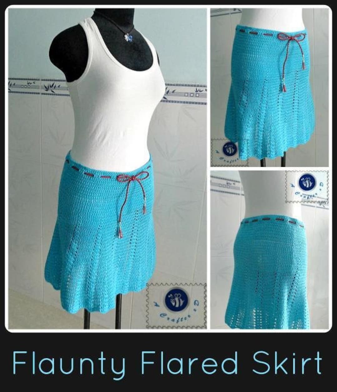 Flaunty Flared Skirt Pdf Crochet Pattern ( Size 2XS - 2XL ) - Etsy