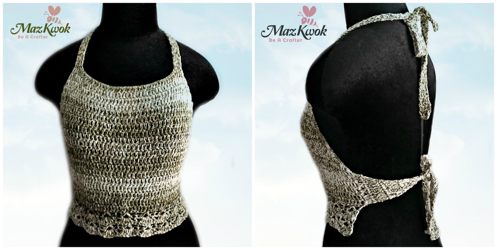 Simple Halter Top version 2 Pdf Crochet Pattern Size S - Etsy