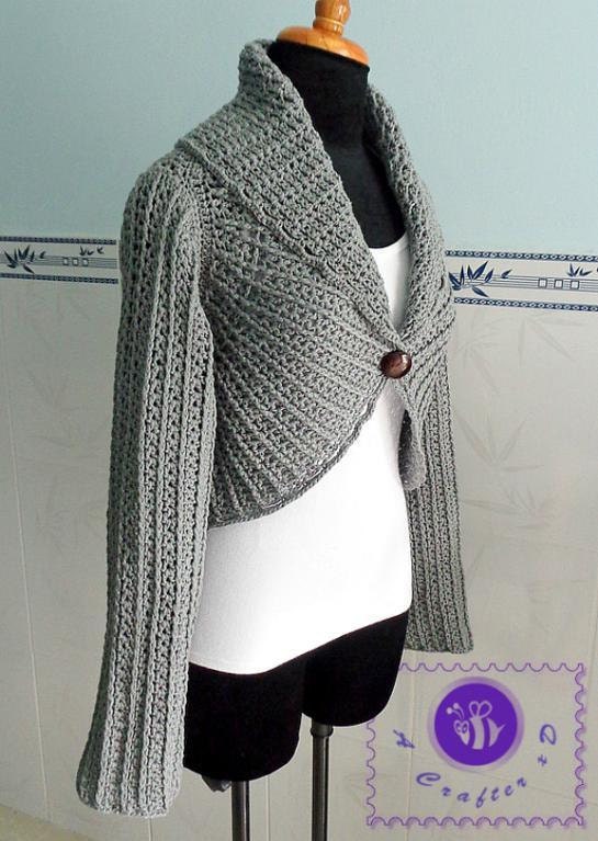 Sleeved Circle Vest Pdf Crochet Pattern ( Size 2XS - 2XL ) - Etsy