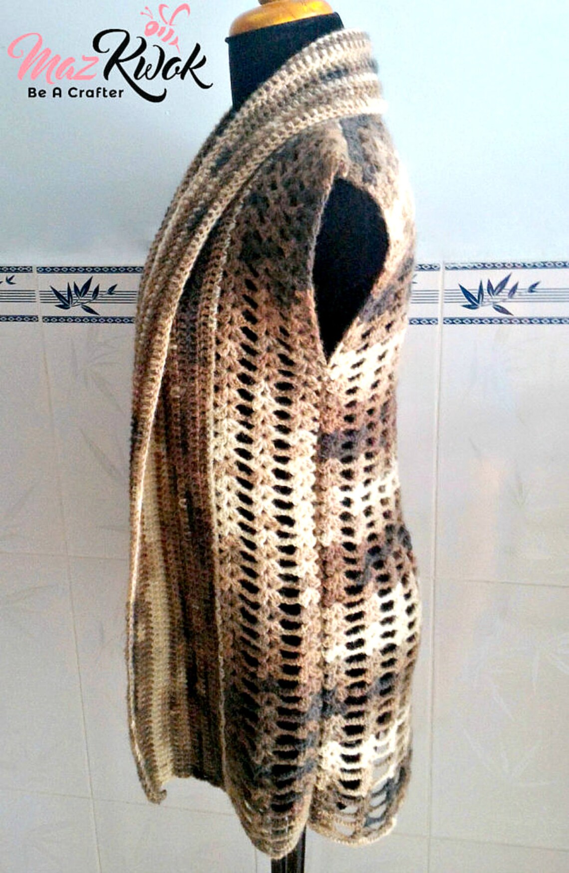 Rustic Fall Vest Pdf Crochet Pattern Size S 3XL - Etsy