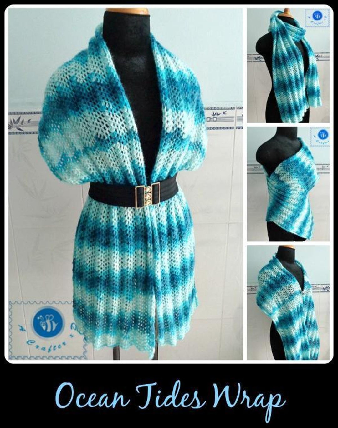 Ocean Tides Wrap Pdf Crochet Pattern - Etsy