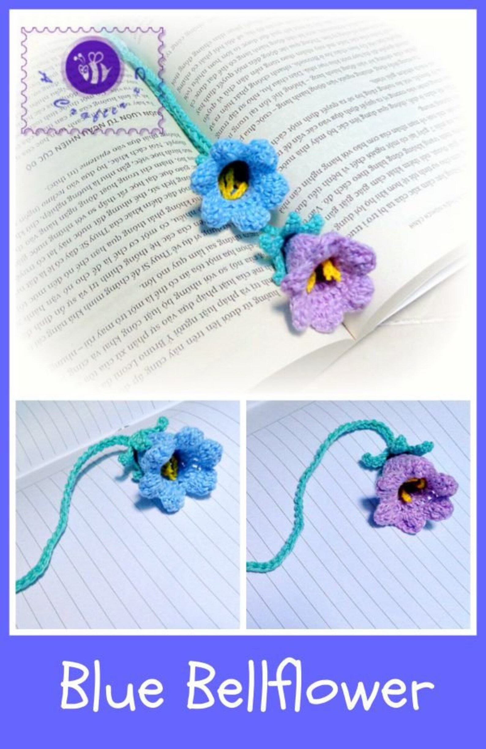 Blue Bellflower Pdf Crochet Pattern | Etsy