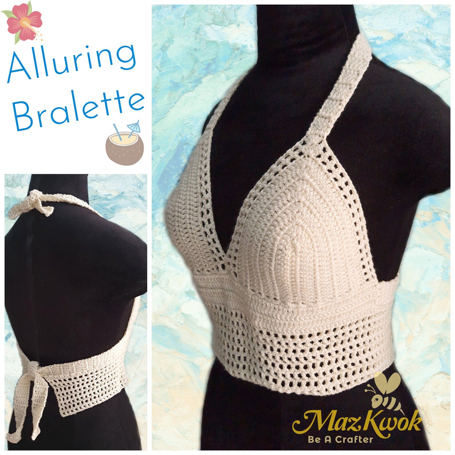 Alluring Bralette Pdf Crochet Pattern Size S 3XL - Etsy
