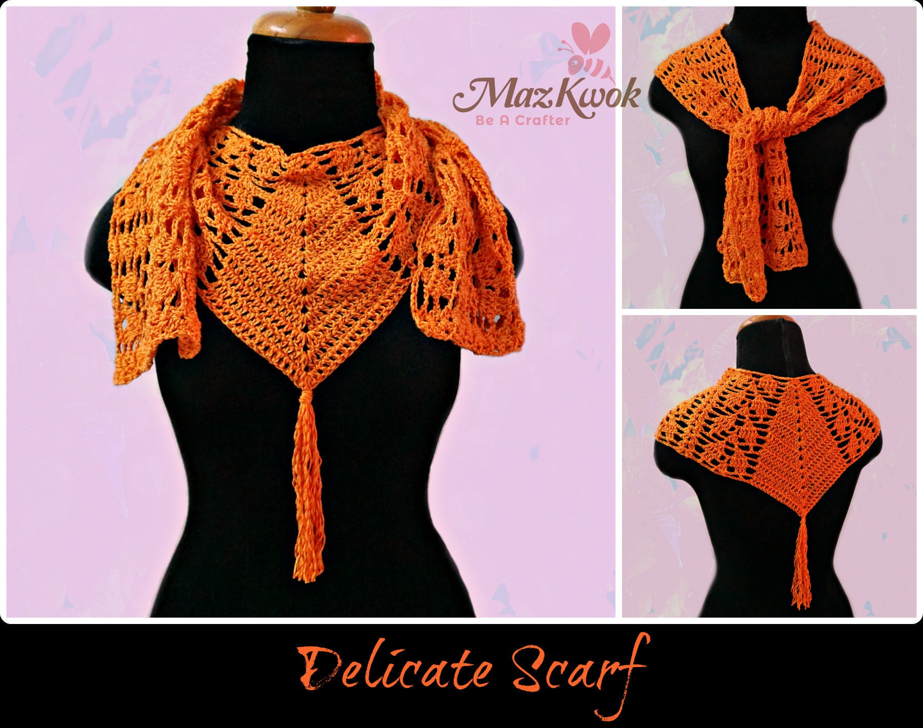 Delicate Scarf Pdf Crochet Pattern | Etsy