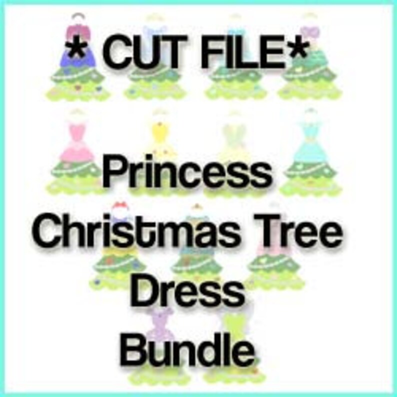 Princess Christmas Tree Cut File- SVG-DXF-EPS- Instant Download - Etsy