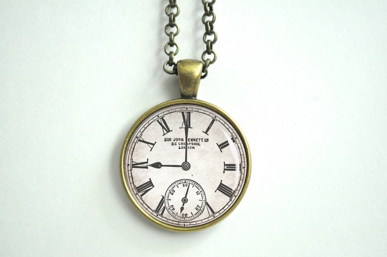 Vintage Clock Necklace Clock Pendant Clock Jewellery - Etsy