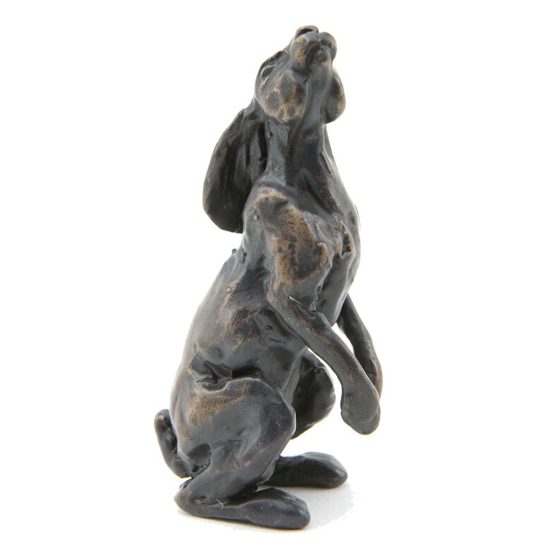 Small Bronze 'moon Gazing Hare Maquette' Sculpture by Sue Maclaurin ...