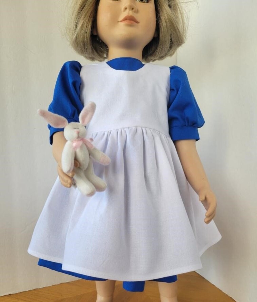 Handmade! Alice in Wonderland Dress With Pinafore & White Rabbit - Made ...