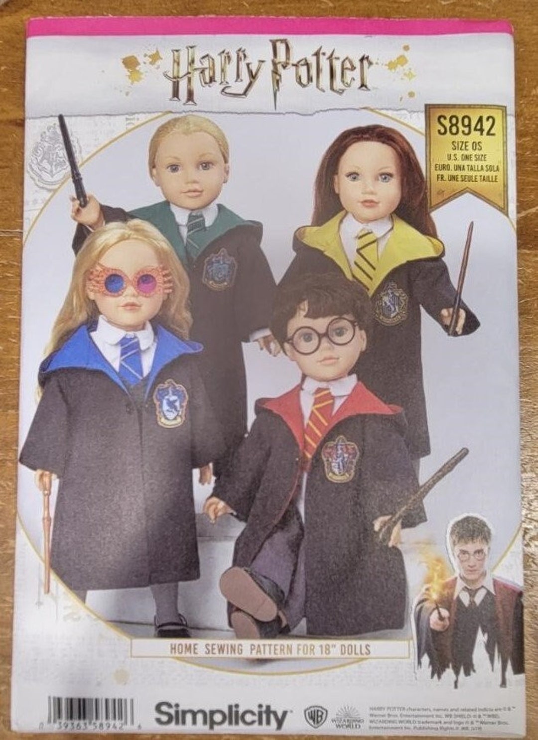 18 Doll Clothes Harry Potter Pattern Simplicity 8942 - Etsy