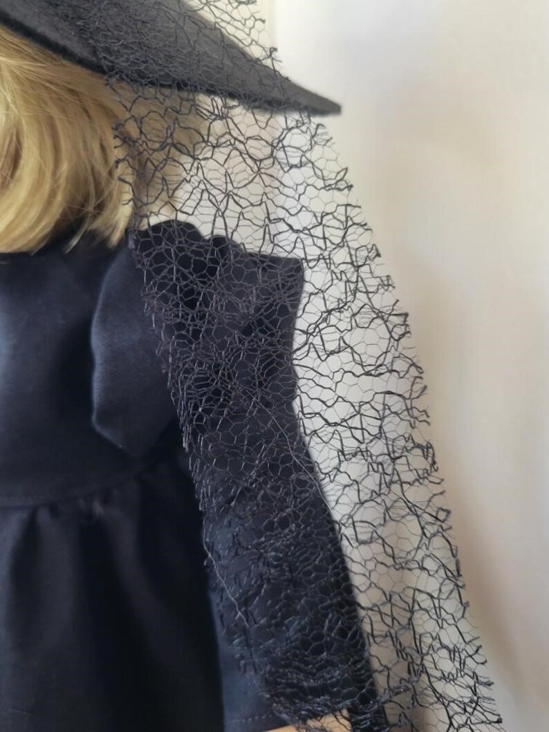 Handmade! 6-piece Black Witch Costume With Optional Hat Ties ...