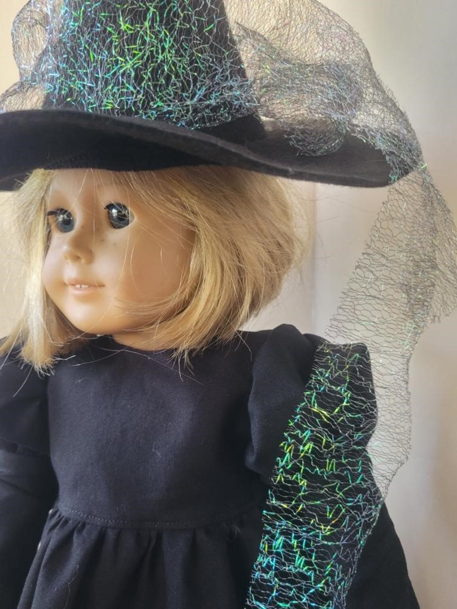 Handmade! 6-piece Black Witch Costume With Optional Hat Ties ...