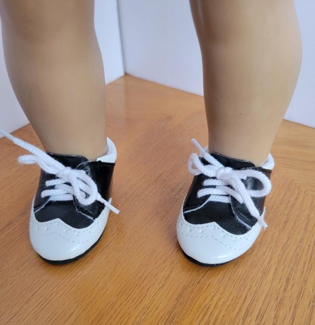 Black & White Saddle Oxford Shoes - Wingtip Style - Made to Fit ...