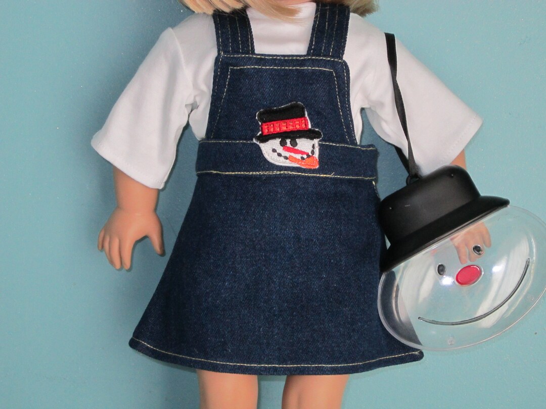 Winter Snowman Themed Denim Jumper, T-shirt & Snowman Purse - Made to ...
