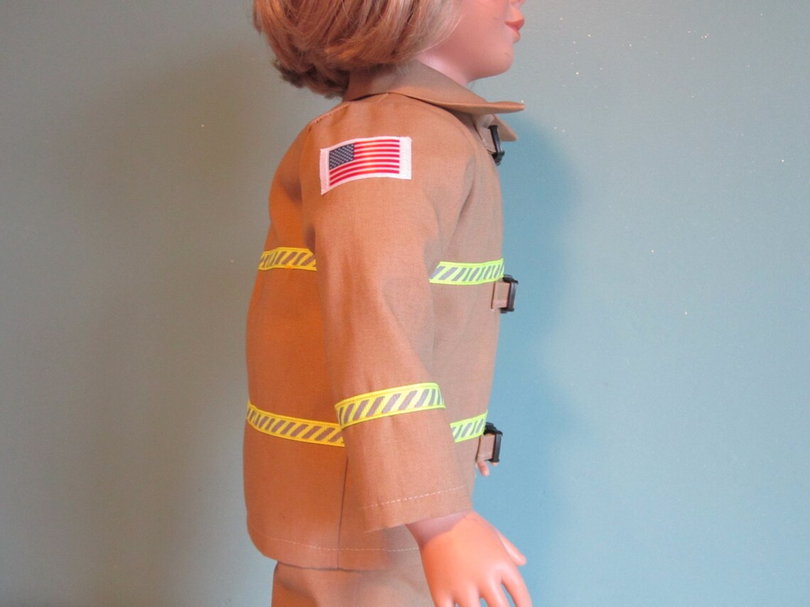 FIREFIGHTER OUTFIT: Jacket & Pants With Reflective Trim Fits - Etsy