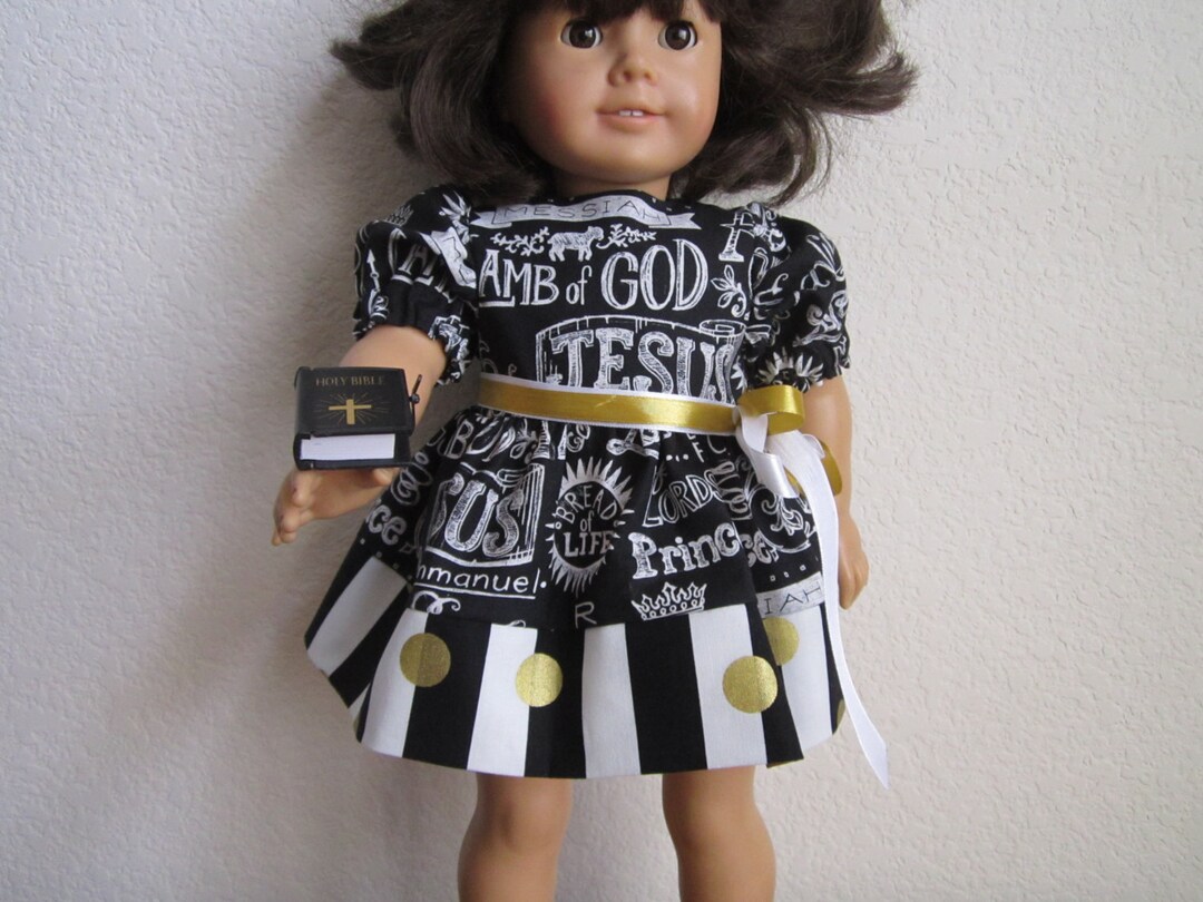 Handmade Jesus - King of Kings Dress & Bible Fits American Girl - Lamb ...