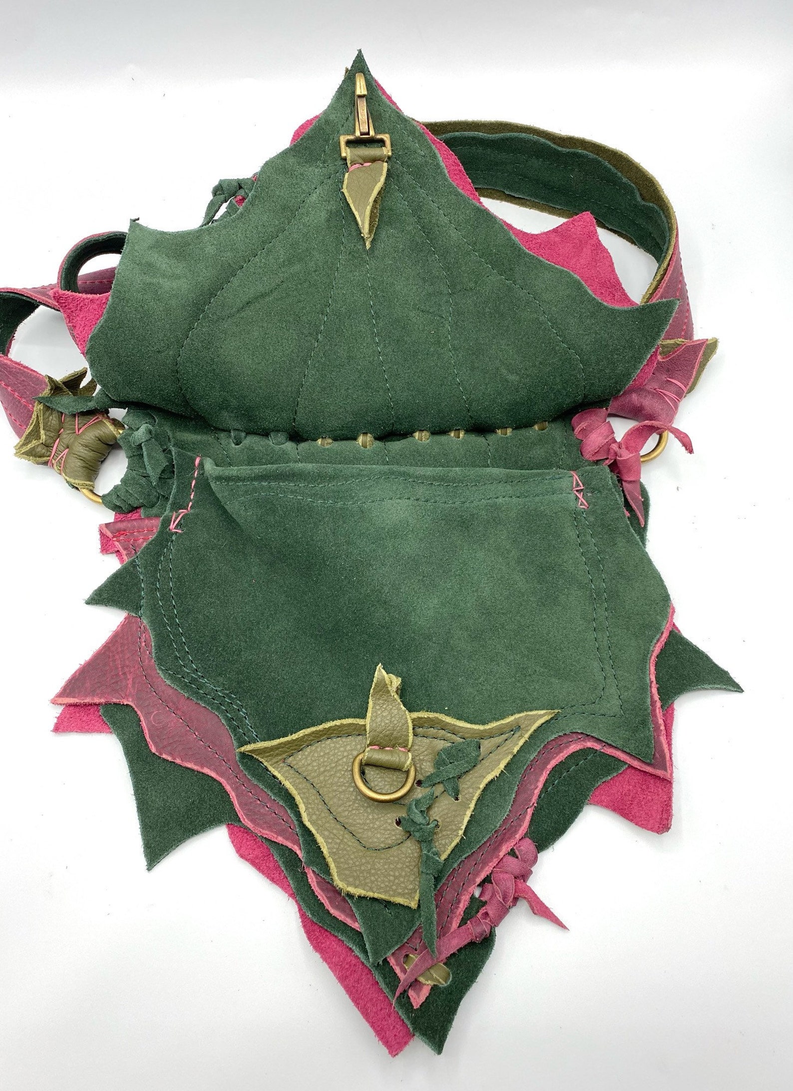 Magenta Leather Handbag Leather Crossbody Bag Purple Leather - Etsy