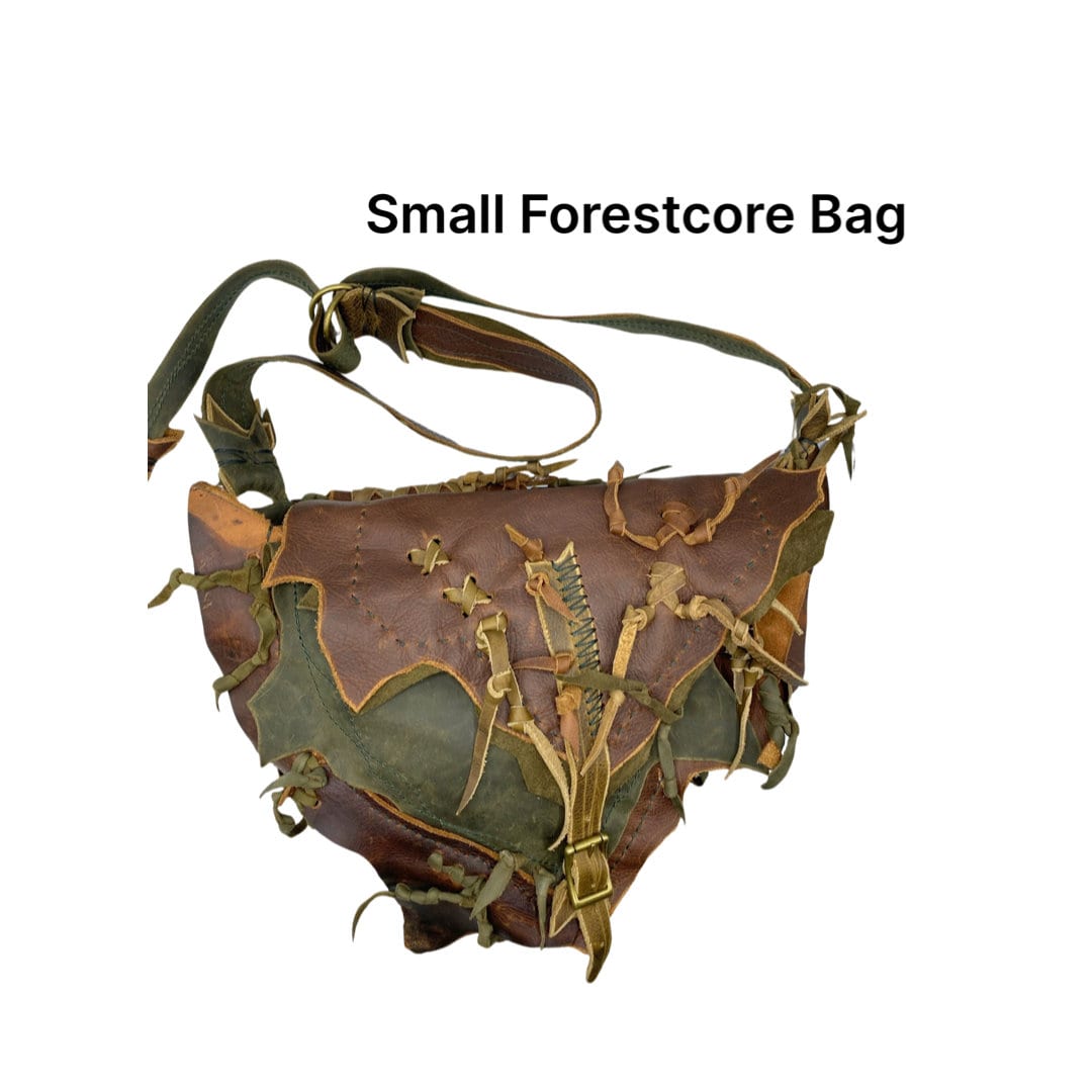 Handgemachte braune und grüne Ledertasche, Hippie Ledertasche, Boho ...