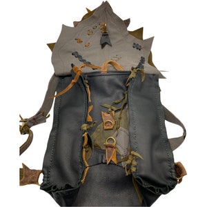 Handmade Leather Forager Backpack: Leafy Boho Hiking Bag - Etsy