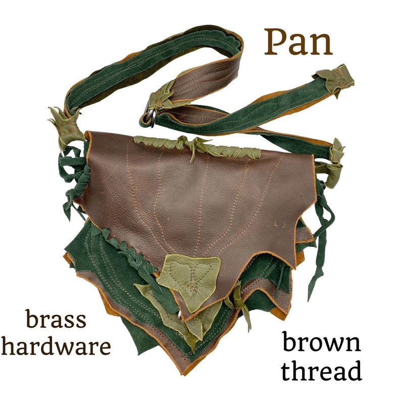 Brown and Green Handmade Leather Crossbody Bag Urial Magic - Etsy