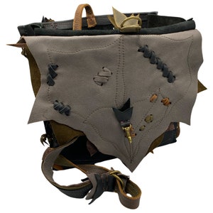 Handmade Leather Forager Backpack: Leafy Boho Hiking Bag - Etsy
