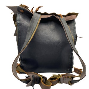Handmade Leather Forager Backpack: Leafy Boho Hiking Bag - Etsy