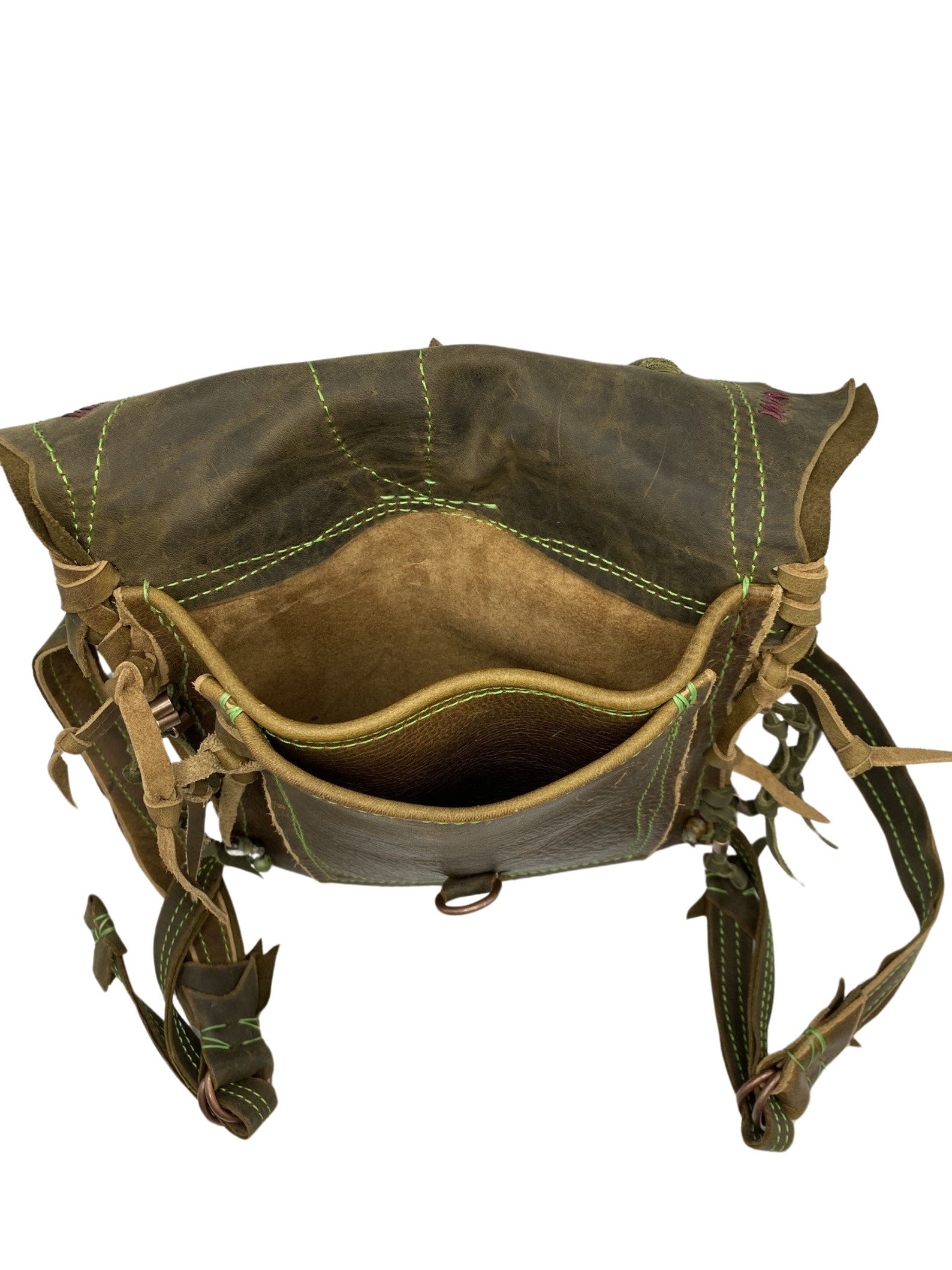 Handmade Leather Backpack Purse: Fairy Grunge Leaf Bag - Etsy