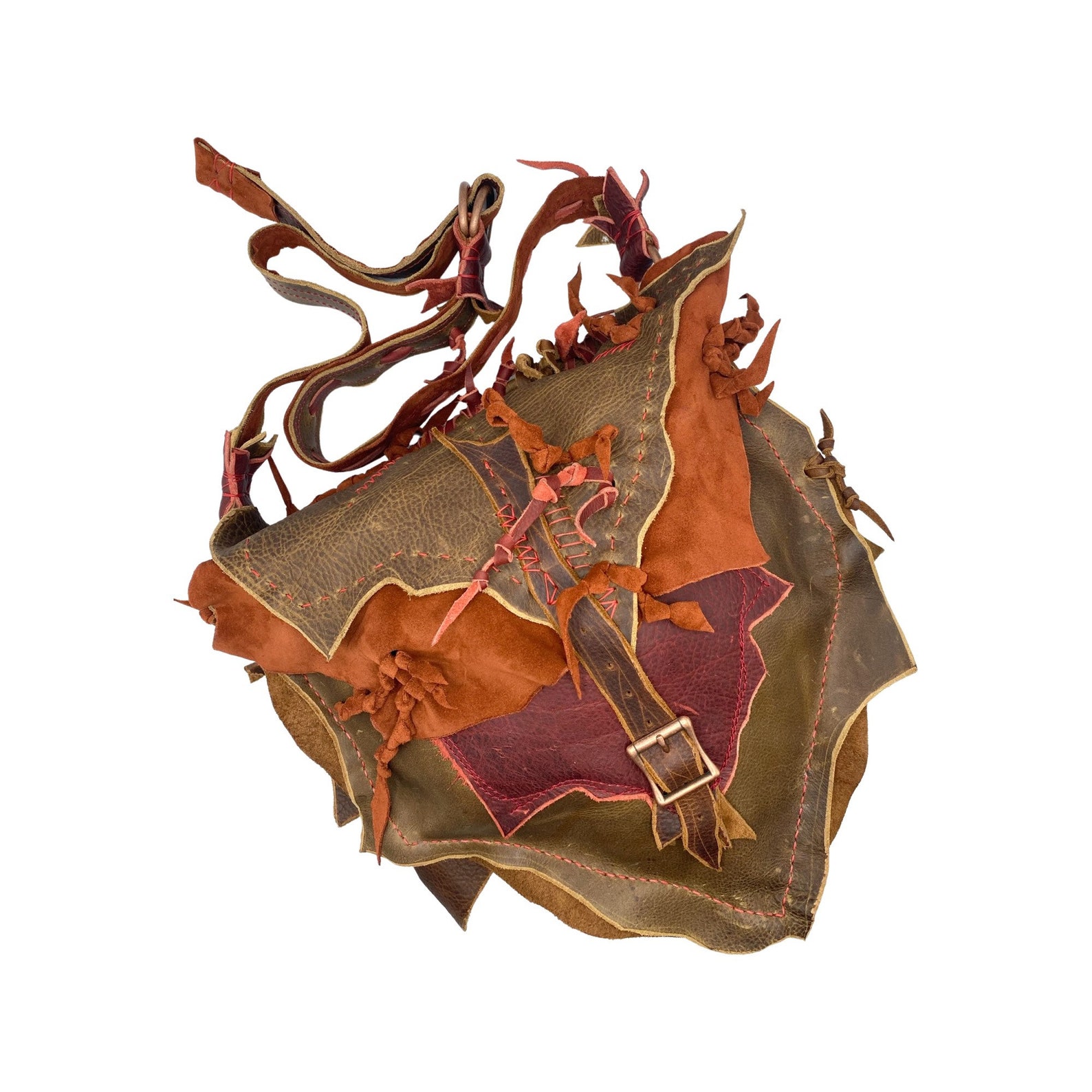 Handmade Leather Bag Leather Leaf Bag Urialmagic Leaf Purse - Etsy