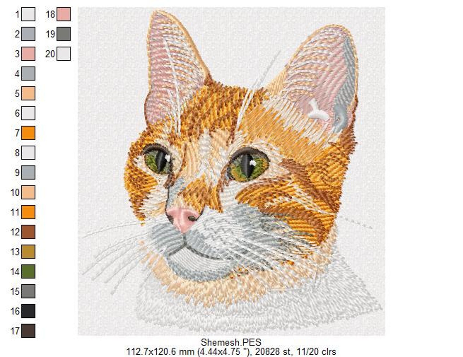Ginger Cat Embroidery Design. Design for Embroidery Machine. - Etsy