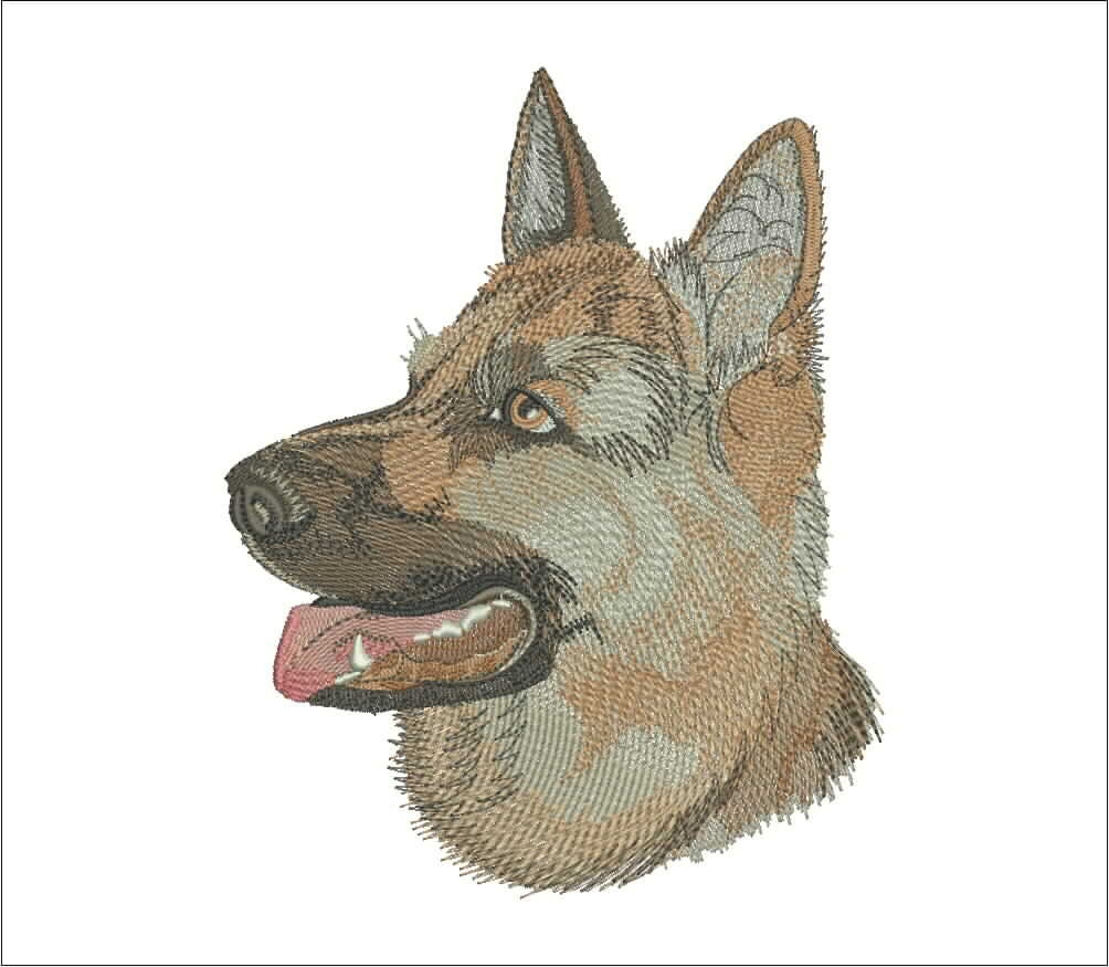German Shepherd. Embroidery Design for Dog Lovers. Design for - Etsy Israel