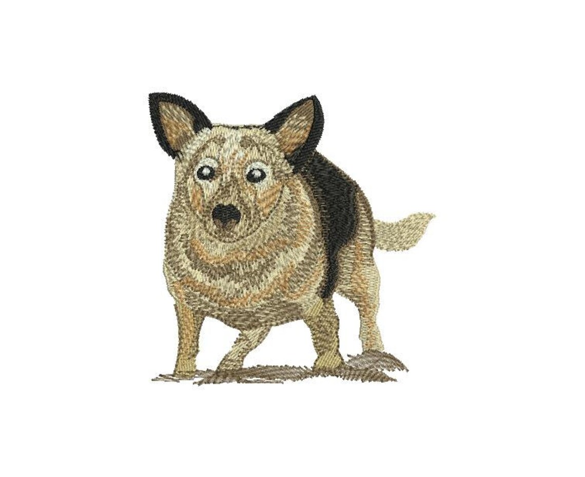 Dog Embroidery Design. 4'',4.5'', 5'' Size. All Formats. Digital ...