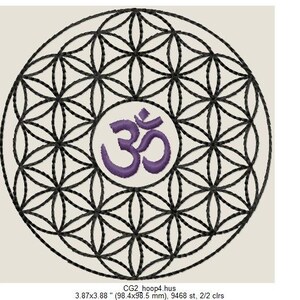 Crystal Grid Embroidery Design for 4'' (100cm) Hoop. Design for ...