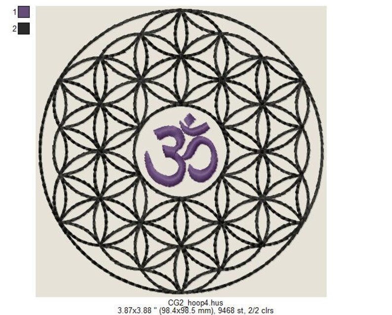 Crystal Grid Embroidery Design for 4'' 100cm Hoop. | Etsy
