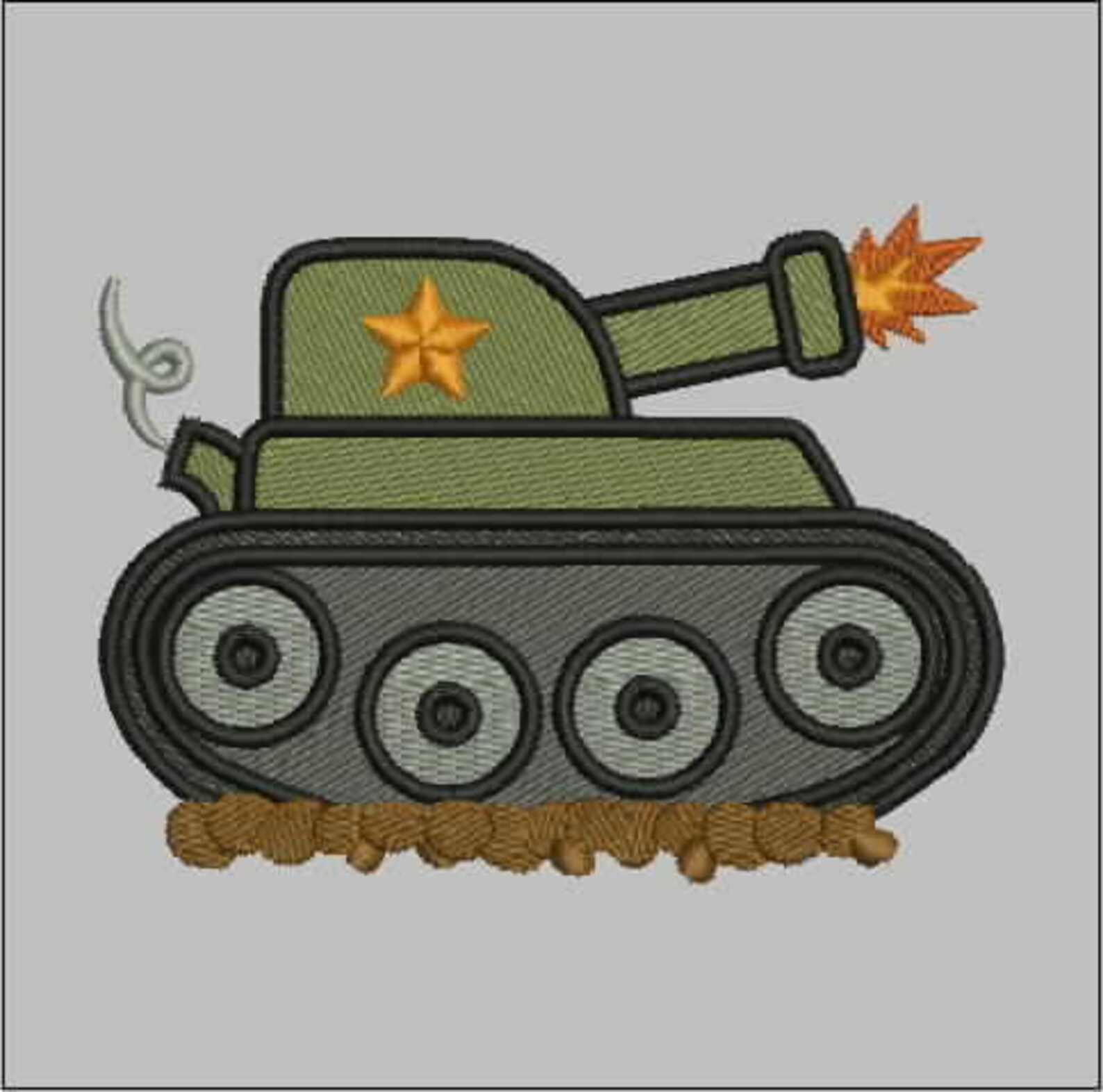 Tank Embroidery Design. Design for Embroidery Machine. 4x4 and - Etsy